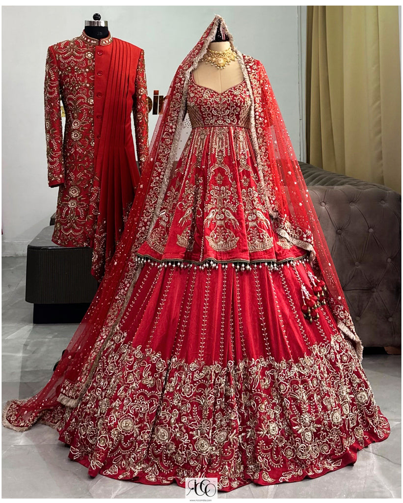 WEDDING RED BRIDE & GROOM SET – Ricco India
