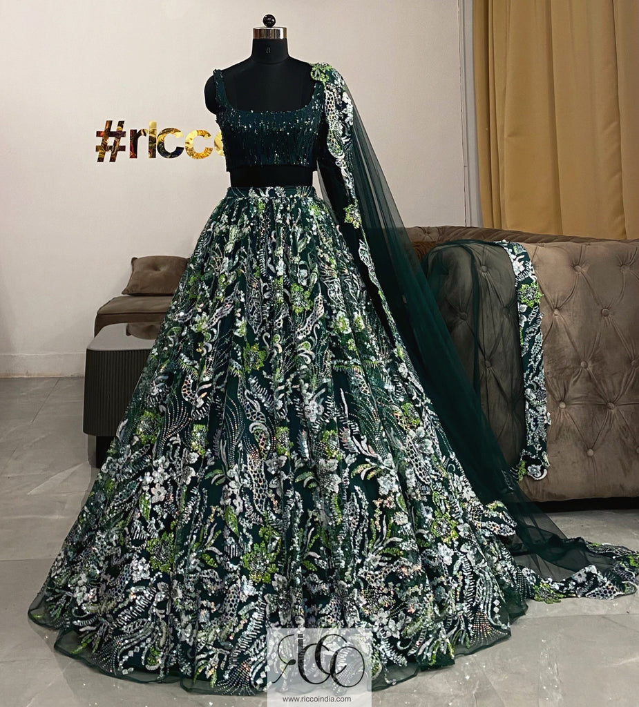GREEN LEHENGA – Ricco India