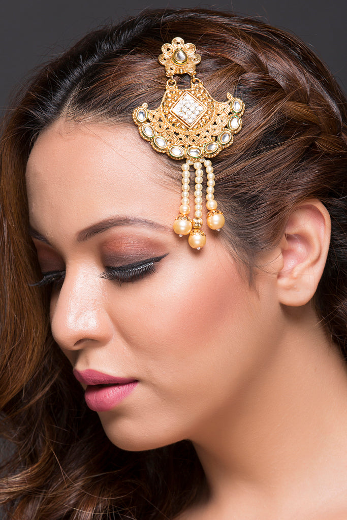 Gold Pearl & Kundan Paasa – Ricco India